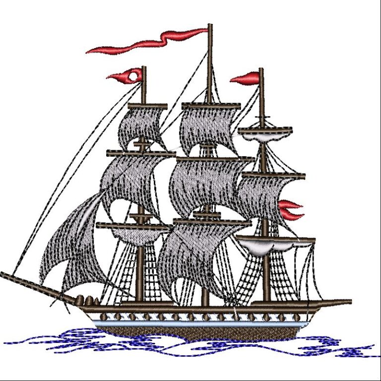 SAİLBOAT EMBROİDERY - SHOP EMBROWORK